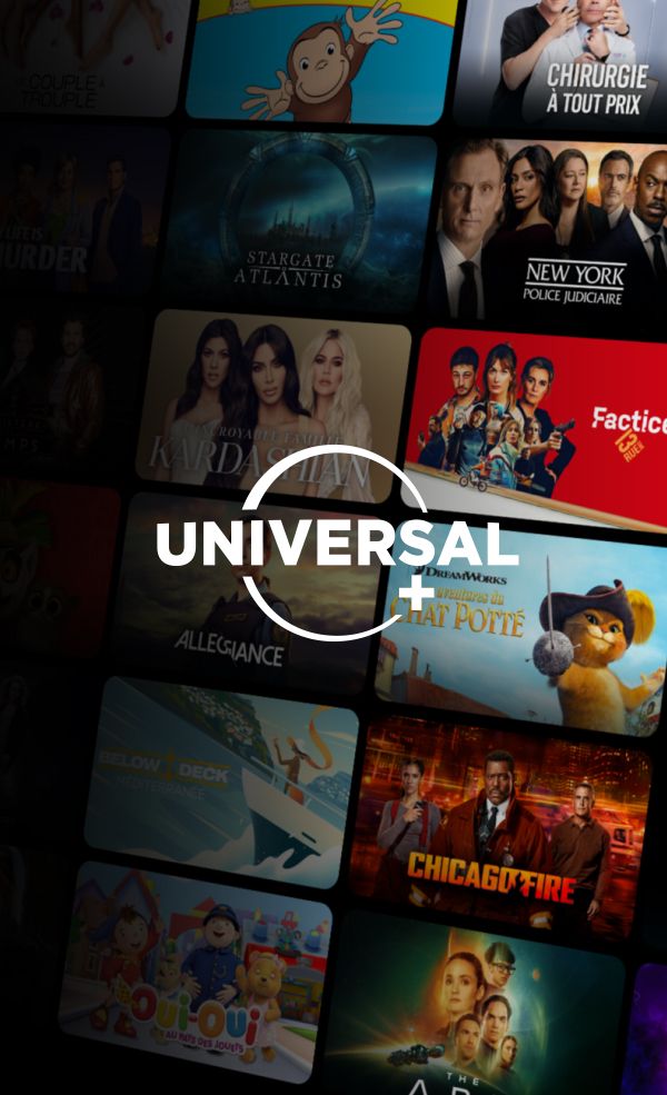 Les chaines Universal+ incluses sur votre Freebox